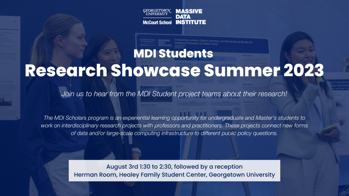 MDI Student Research Showcase Summer 2023 | Massive Data Institute ...